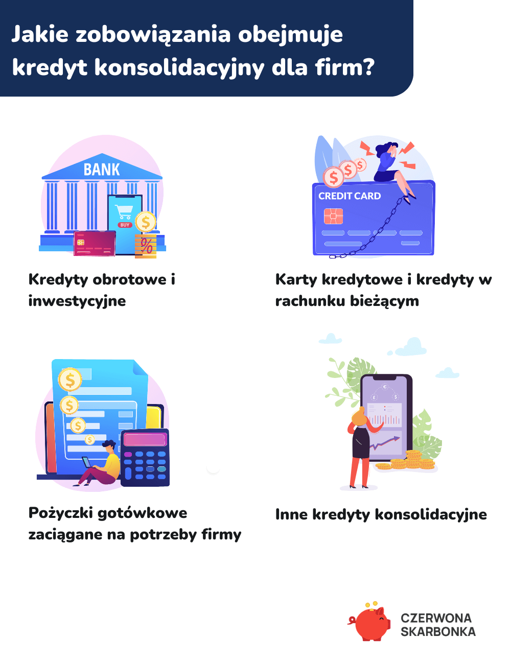 Kredyt konsolidacyjny dla firm - oferty z poradnikiem